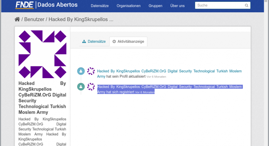 Site do FNDE é desfigurado por hacker turco – DefCon-Lab.org